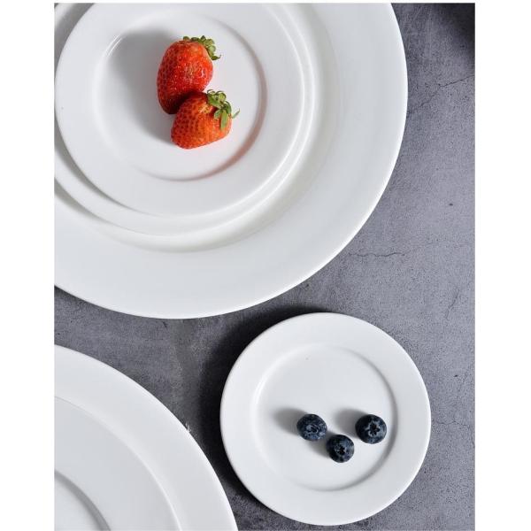 Quality Stocked White Ceramic Dinner Plates for Restaurant Hotel Dinnerware Collection for sale