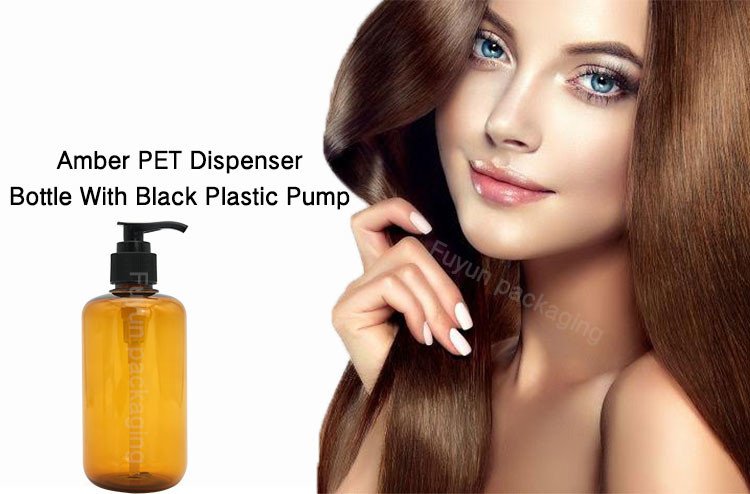Pet Shampoo Pump Dispenser Bottle , 300ml Amber Plastic Pump Bottles ...