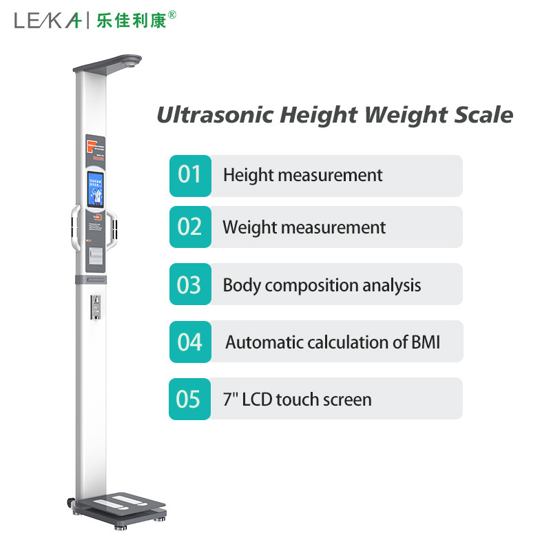 Quality Customized Color 200kg Body Fat Scale with Ultrasonic Height Weight Bmi and LCD for sale