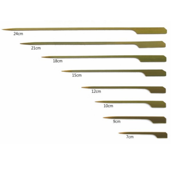 Quality Disposable Green Food Bamboo Paddle Picks For Cocktail Party 7cm/9cm/12cm/15cm/18cm for sale