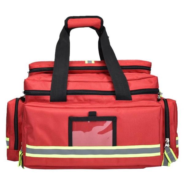 Quality Durable Nylon Red Middle Medical Tote With Rugged Zippers for sale