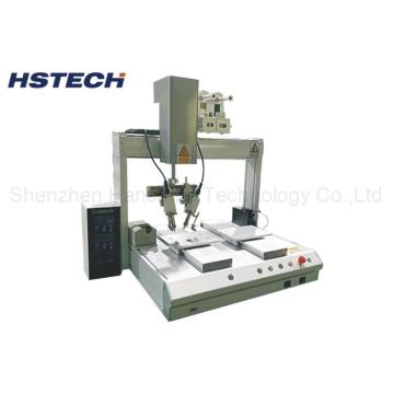 Quality Big Storage Space Belt Automatic Soldering Robot Motion Control Double Head for sale