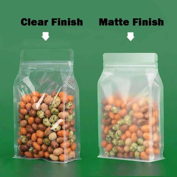 Quality Customizable Clear transparent square bottom Bag For Food Packaging for sale