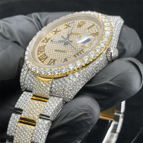 Quality Rolex Studded BussDown Luxury Moissanite Iced Out Watch Expensive for sale