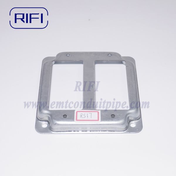 Quality 4" Square Metallic Surface Cover 2 Duplex Receptacle for sale