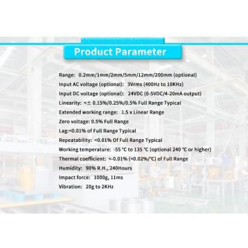 Quality UNIVO UBMD-375AY High-Temperature LVDT Linear Displacement Sensor with AC and DC for sale