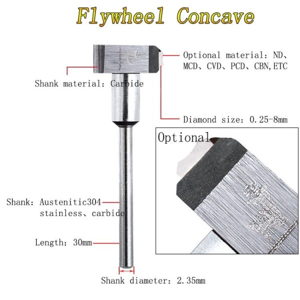 Quality Flywheel Diamond Concave Tools Hammer Head or Round Head Available for sale
