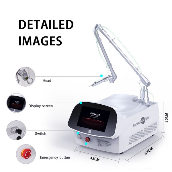 Quality Glass Tube Co2 Fractional Laser Machine 635nm For Skin Birthmark Acne Removal for sale