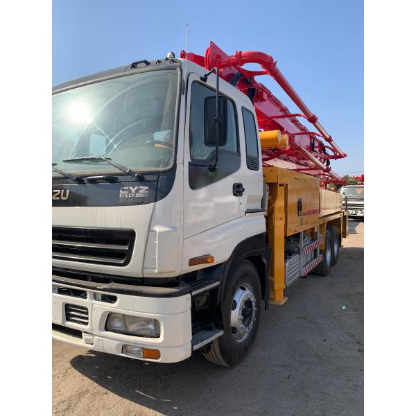 Quality Putzmeister Used Truck Mounted Concrete Pump Remote Control Hydraulic Folding for sale