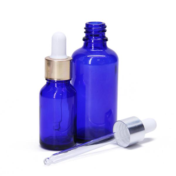 Quality 1oz 2oz  Clear Glass Bottle Essential Oil Bottles With Golden Dropper for sale