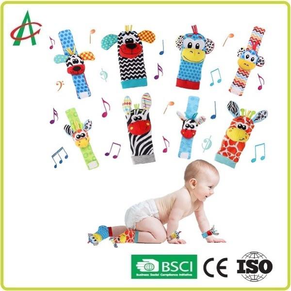 Quality 3.36 Ounces Baby Plush Rattle , ASTM Foot And Wrist Rattles for sale
