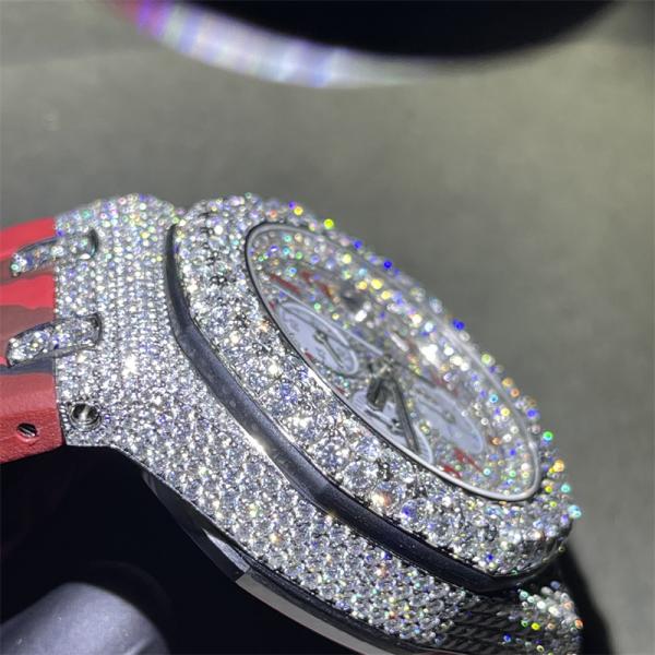 Quality Royal Oak Moissanite Iced Out Watch for sale