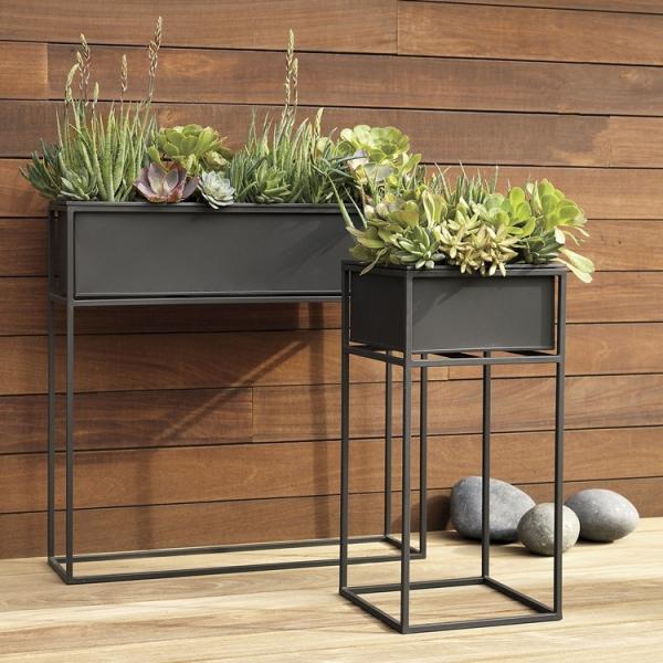 Quality Rectangular Metal Flower Planter Galvanized Steel Garden Planters for sale