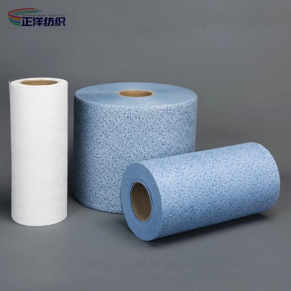 Quality 120gsm Disposable Cleaning Cloth Heavy Duty Industrial Wipes Jumbo Roll for sale