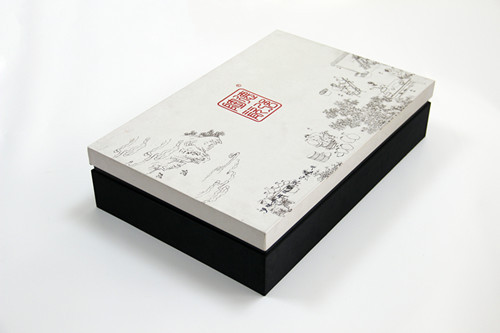 Quality Elegent Red Printed Recycled Paper Gift Boxes , Moon Cake packaging for sale