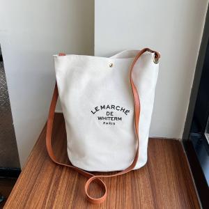 Quality Newest Fashionable Medium Canvas Female Bucket Bag for 2024 Summer Crossbody for sale