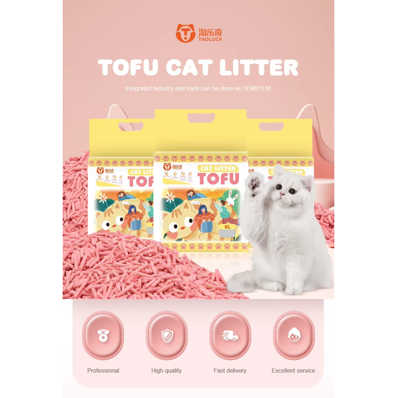 Quality Eco Friendly 100 Percent Natural Tofu Cat Litter Manufacturer Direct Supply Low Dust Fast Drying Strong Odor Absorption Flushable Biodegradable Suitable For All Ages Cats for sale