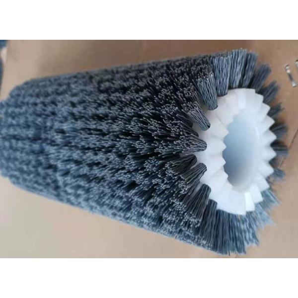 Quality Abrasive Nylon Bristle Zig Zag Connection Roller Brushes For Wood Polishing for sale