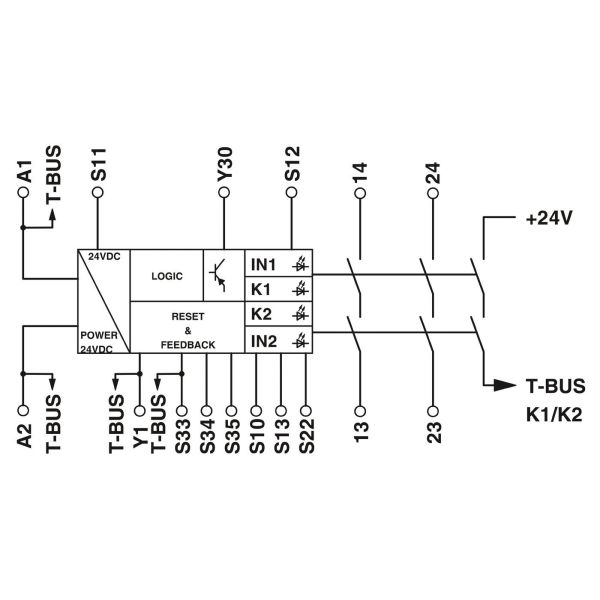 Quality 22.5*99*114.5mm Contact Load Safety Relays PSR-SCP-24DC/SDC4/2X1/B by Phoenix for sale