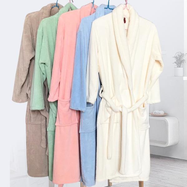 Quality Customized Logo Cotton Terry Bathrobe Comfortable 100% Cotton Hotel Bathrobe for sale