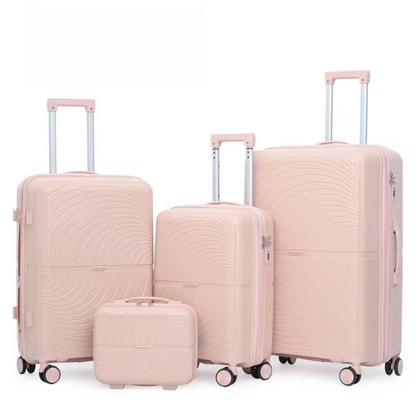 Quality Soft Handle 28 Inch Expandable PP Suitcase 360 Spinner Wheel Luggage with Anti-Burst Zipper and Aluminum Trolley for sale