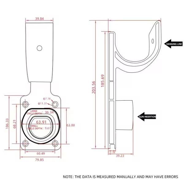 Quality IP55 Type2 EV Charger Hook For EV Charging Accessories Electric Vehicle Cable for sale