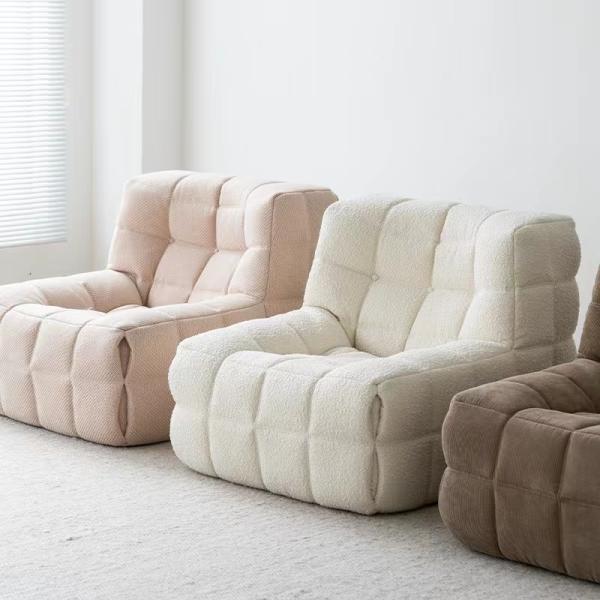 Quality Classic Fashionable Waffle Fabric Sofa Hotel Retro Snuggle Chair for sale