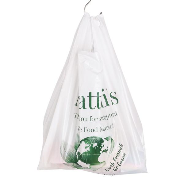 Quality Colorful Plastic Disposable Vest Shopping Bag For Supermarket With Square Bottom for sale