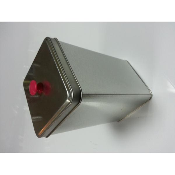 Quality Golden Square Metal Tin Plate Tea Canisters , Thickness 0.23mm for sale