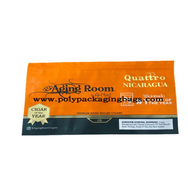 Quality Aluminum Foil Self Sealing Translucent Cigar Packaging Bag for sale