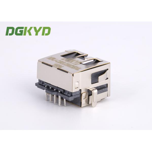 Quality SMT Sinking Board Shielded RJ45 Jack Single Port With EMI Fingers , Low Profile for sale