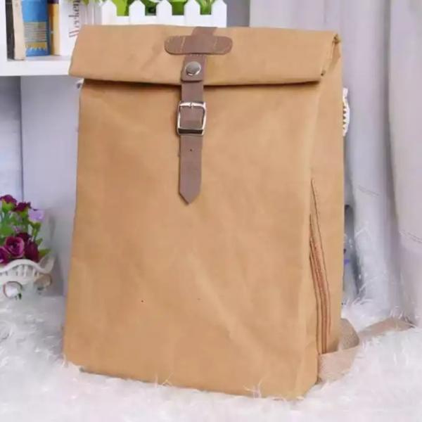 Quality Custom Anti Theft Washable Paper Backpack With Side Zipper for sale