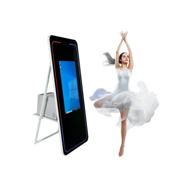 Quality Wedding Selfie Mirror Photo Booth Prop Magic Mirror Photo Booth With Ring Light for sale