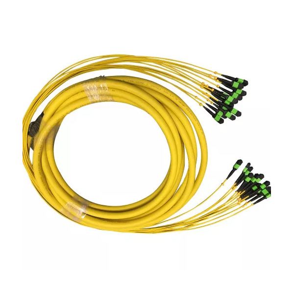 Quality 72 Cores MPO Trunk Cable Flexible Yellow Color For Data Center Solutions LSZH PVC Super low loss for sale