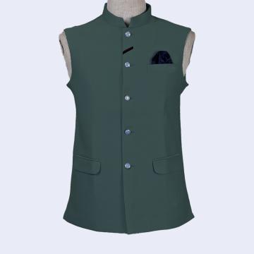 Quality Terry Rayon Custom Tuxedo Suit Mens Stand Collar Waistcoat for sale