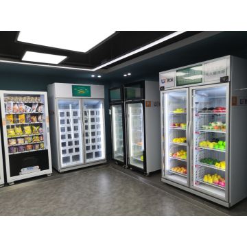 Quality smart fridge vending machine with credit card reader sale vegetable,fruit,frozen for sale