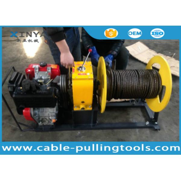 Quality Cable Pulling Tools 3 Ton Diesel Engine Winch For Pulling Wood for sale