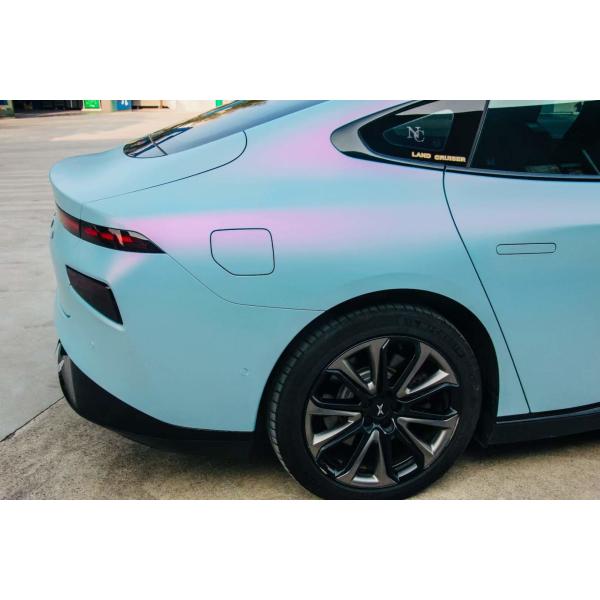 Quality High Stretchable 7.5 Mil Thickness PET Brilliant Blue Color Wrap Film with Customized Logo for Car Paint Protection for sale