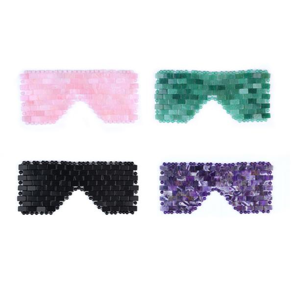 Quality Crystal Jade Rose Quartz Eye Care Sleep Eye Mask For Face Improve Your Overall Well-being for sale