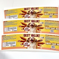 Quality Custom Printed Waterproof Vinyl Dog Food Label Sticker for Craft Candle Minimum for sale