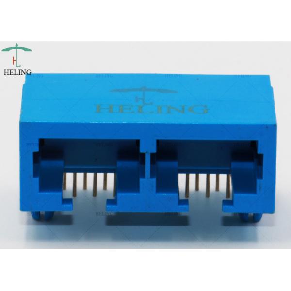 Quality Side Entry 1x2 Ports RJ45 Modular Jack Connector Thru - Hole MJ562208-U012-RN2 for sale