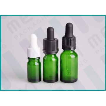 Quality Green Glass Dropper Bottles , 10ml 20ml 30ml E-Liquid Dropper Bottle for sale