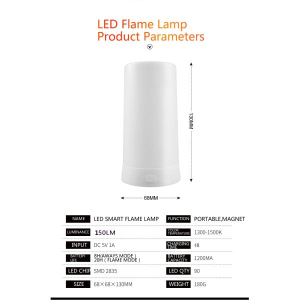 Quality 5W DC5V 1A USB Magnetic Gravity Sensor Led Flame Lamp With IR Remote Control for sale