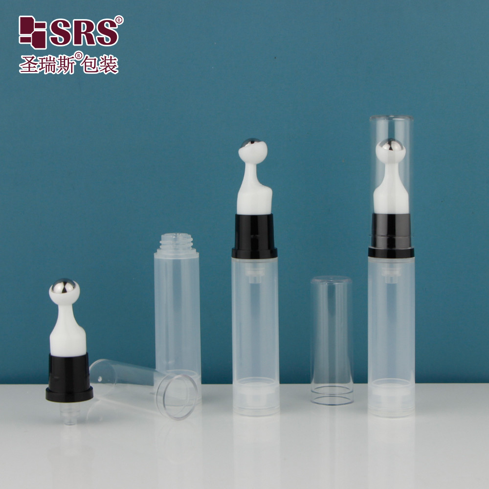 Quality A0031 PP Luxury Customization Empty Injection White Glossy Airless Pump Roll On for sale