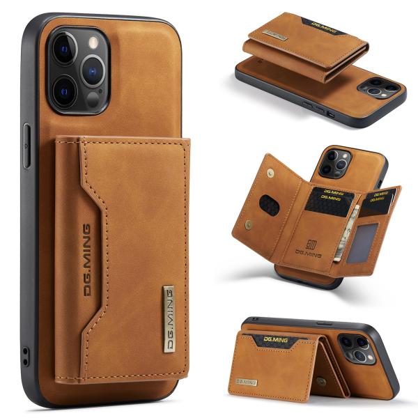 Quality Khaki Magnetic Card Holder Wallet Mobile Phone Cases for iPhone 11 12 13 14 15 for sale
