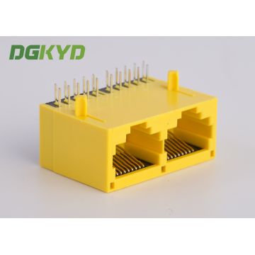 Quality 100 BASE Integrated Magnetics RJ45 Connector Tab Down for Telecom connection for sale