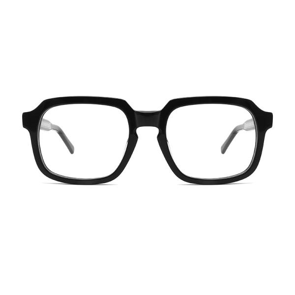 Quality Men'S Acetate Frame Glasses Retro Square Patterned Temples 52mm for sale