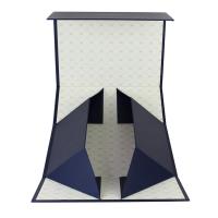 Quality Blue foldable Rigid Cosmetic Box For Beautiful Makeup Packaging for sale