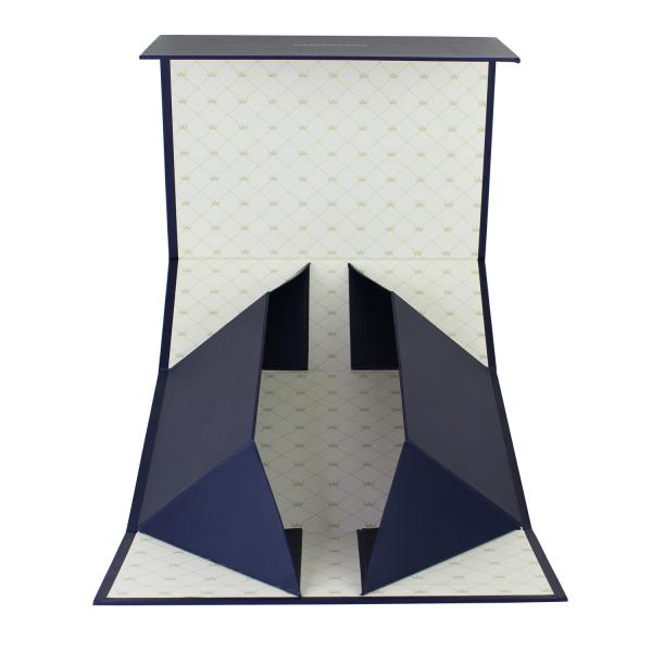 Quality Blue foldable Rigid Cosmetic Box For Beautiful Makeup  Packaging for sale