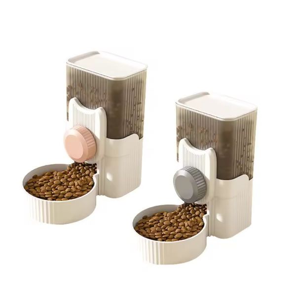 Quality Automatic Pet Cage Hanging Water Dispenser Feeder Double Bowl For Cat And Dog for sale